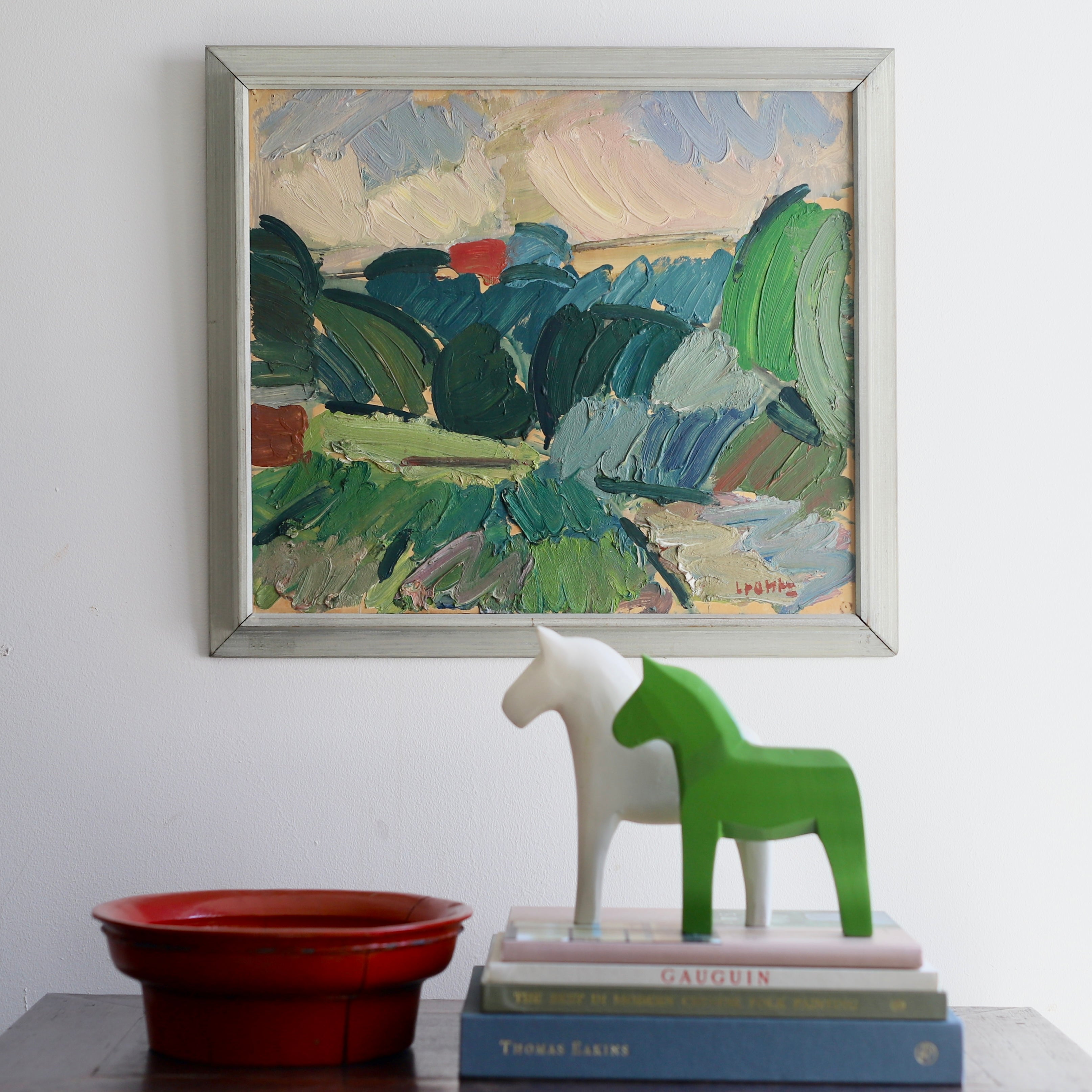 Mid Century Landscape Oil Painting By B Crantz Sweden – Vintage Art Room