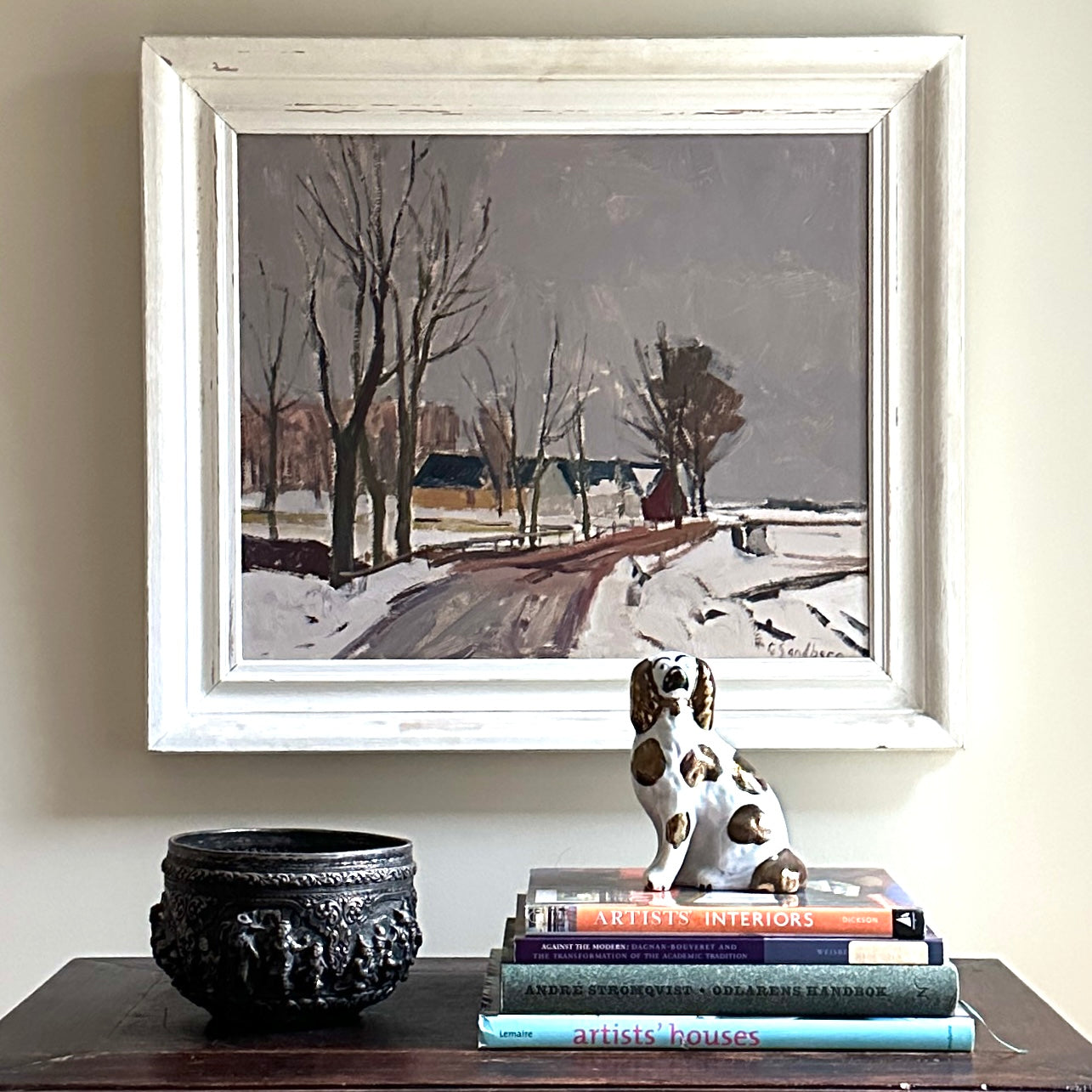 Mid Century Original Landscape Oil Painting From Sweden By G Sandberg ...
