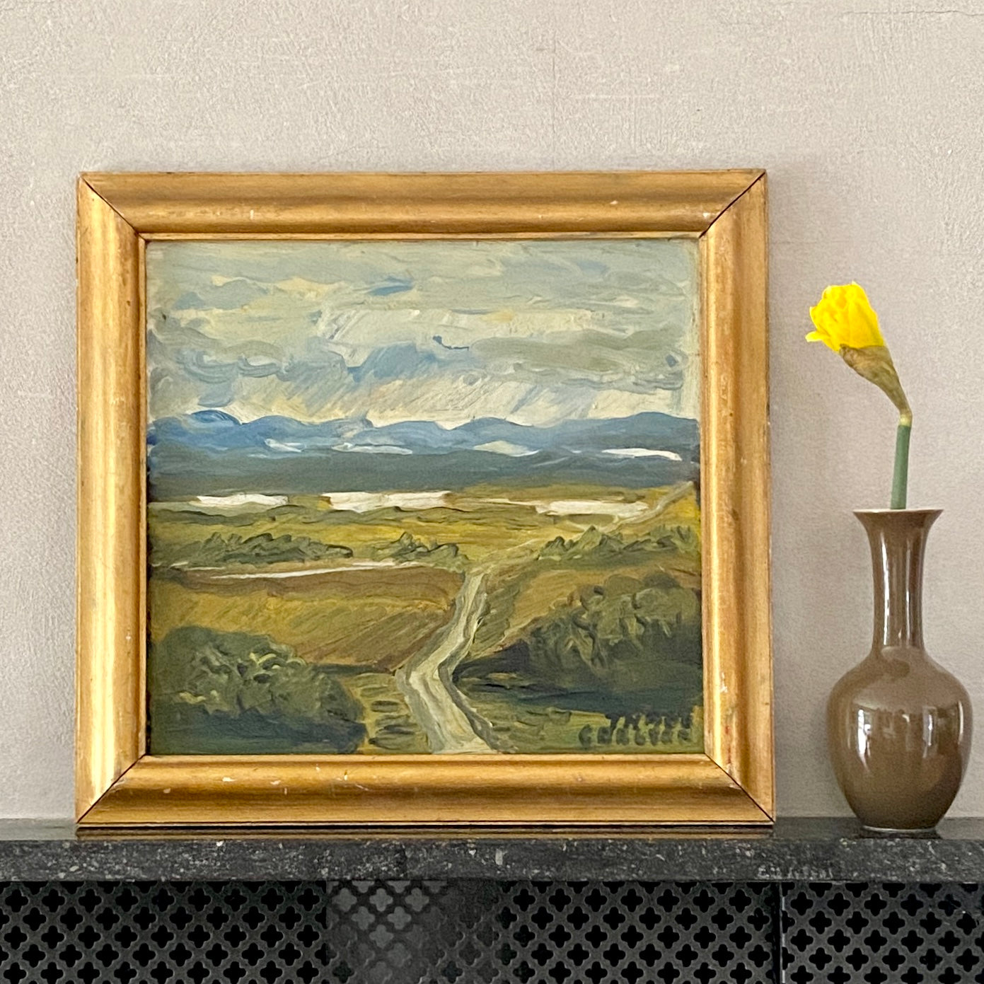Mid Century Oil Painting from Sweden By T Carlsson – Vintage Art Room