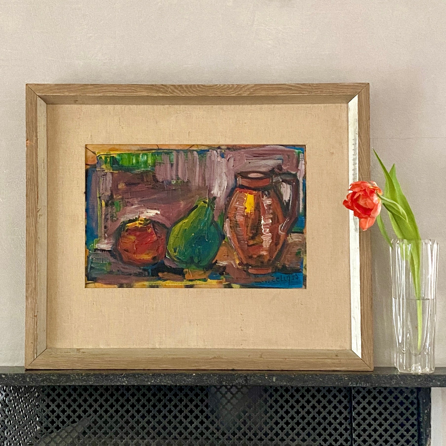 Mid Century Original Still Life Oil Painting L Zelig Sweden – Vintage ...